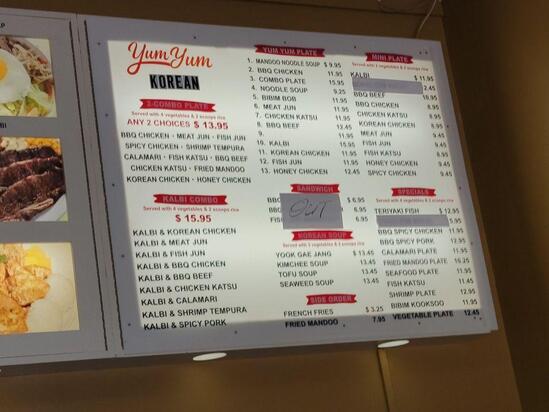 Carta del restaurante Arirang Korean Kitchen, Hilo