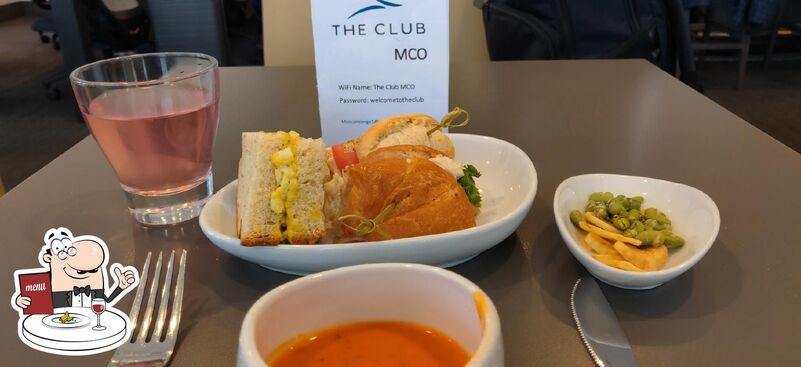 Menu at The Club at MCO, Orlando, Terminal A