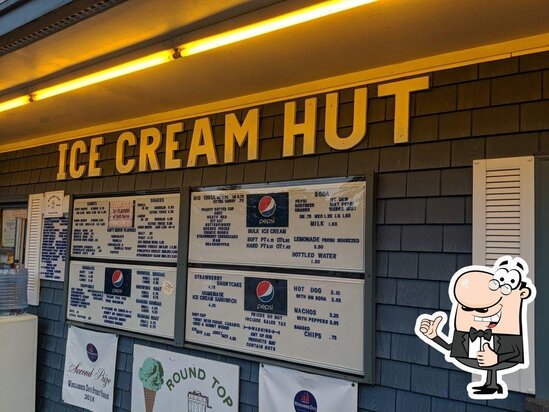 Menu at Ice Cream Hut pizzeria, Boothbay