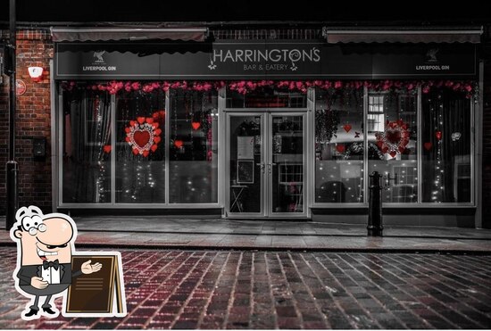 Menu at Harrington’s restaurant, Prescot