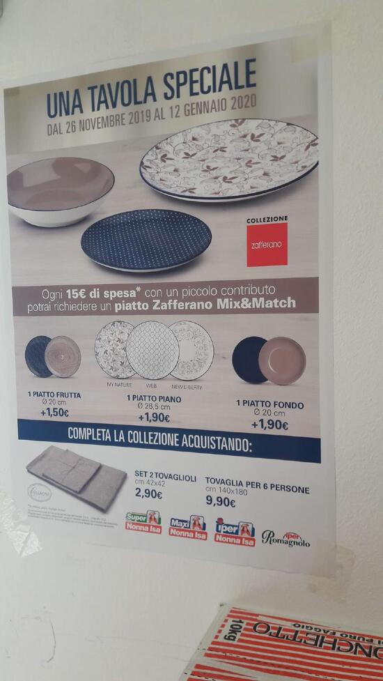 Menu da IPER NONNA ISA, Sorso