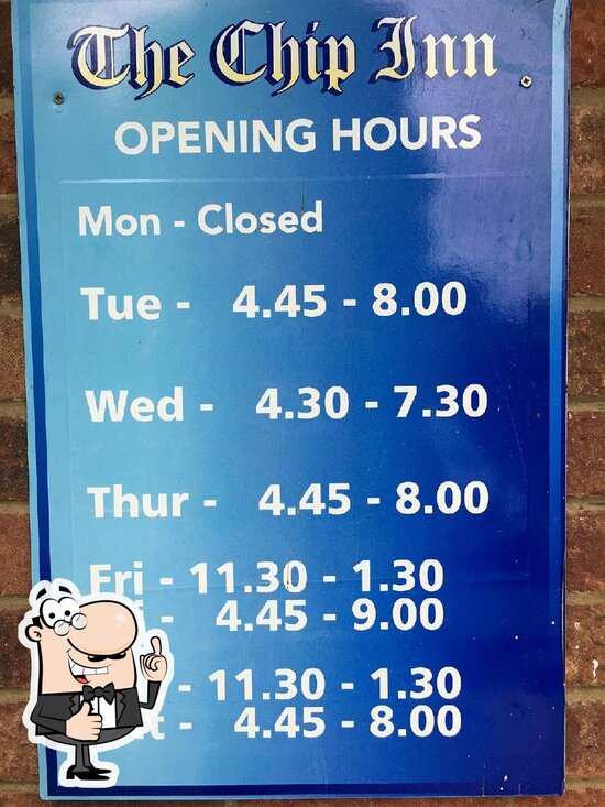 Menu at The Chip Inn restaurant, Keelby