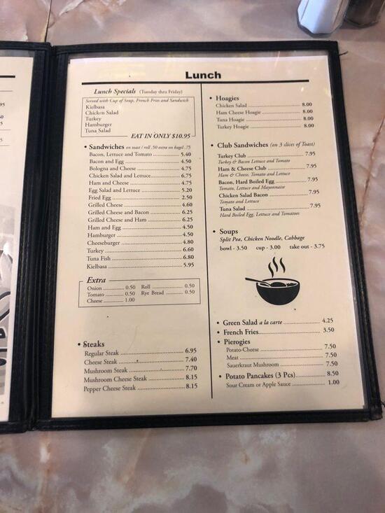 Menu at M & M Restaurant, Philadelphia