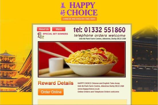 Menu at HAPPY CHOICE Chinese Takeaway fast food, Derby