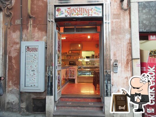 Menu at Sunshine pub & bar, Rome