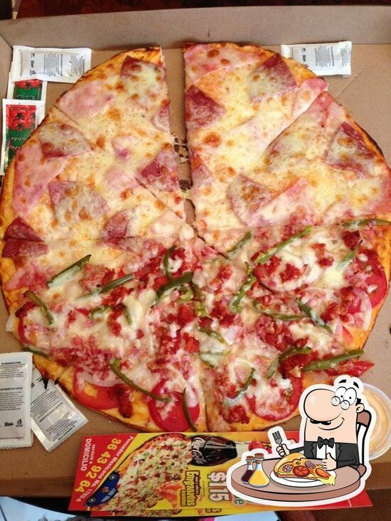 Menu at Rock & Pizza restaurant, Guadalajara
