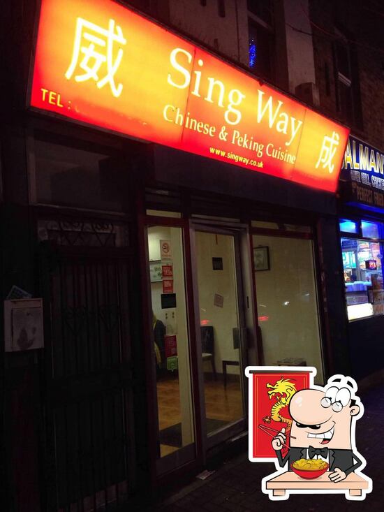 Menu at Sing way fast food, London, 399 Roman Rd