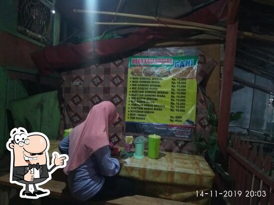 Menu at Nasi Goreng Gani restaurant, Kotabumi