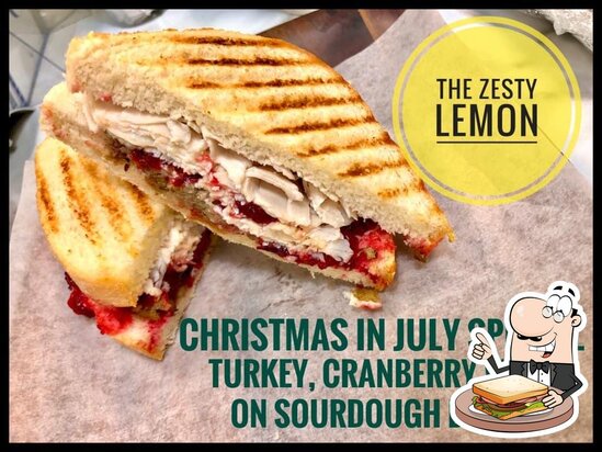 Menu at the Zesty Lemon cafe, Saint John