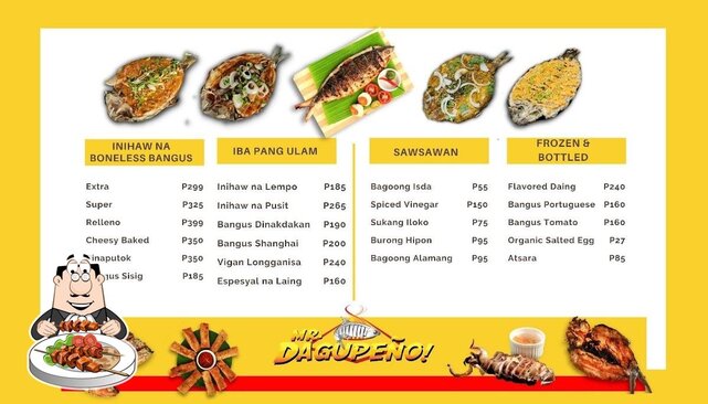 Menu at Mr. Dagupeño - Amang Rodriguez Pasig, Pasig