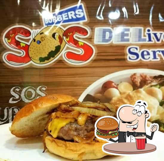 Menu at Sos Burger fast food, Santomera