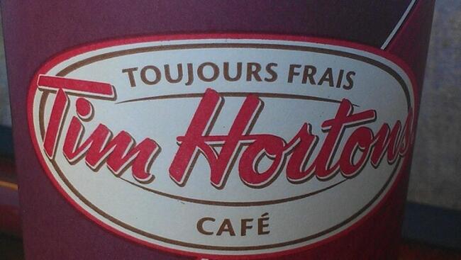 Menu at Tim Hortons cafe, Windsor, 2390 Walker Rd
