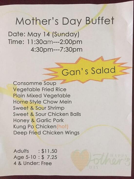 Gan's Kitchen in Niverville - Chinese restaurant menu and reviews