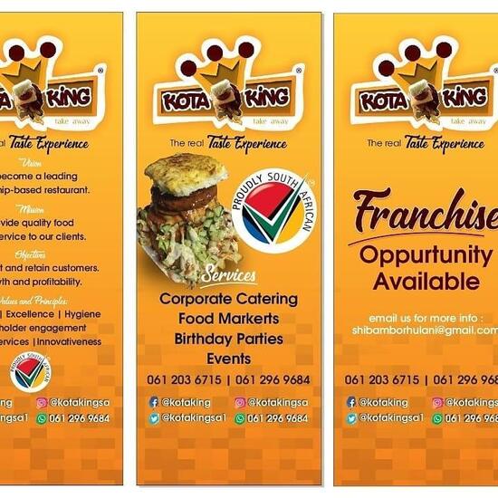 Menu at kota king restaurant, Soweto, Protea Blvd