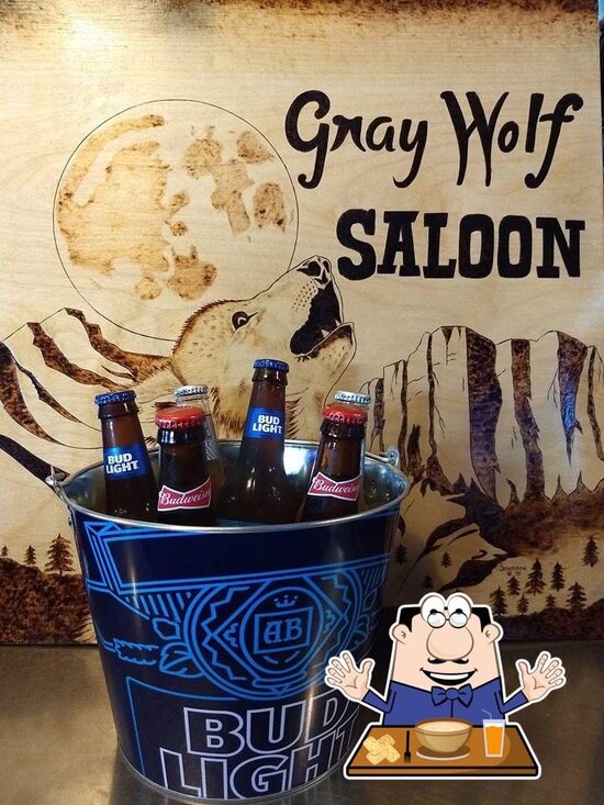 Menu at Gray Wolf Saloon pizzeria, Edgerton, 130 Howard St