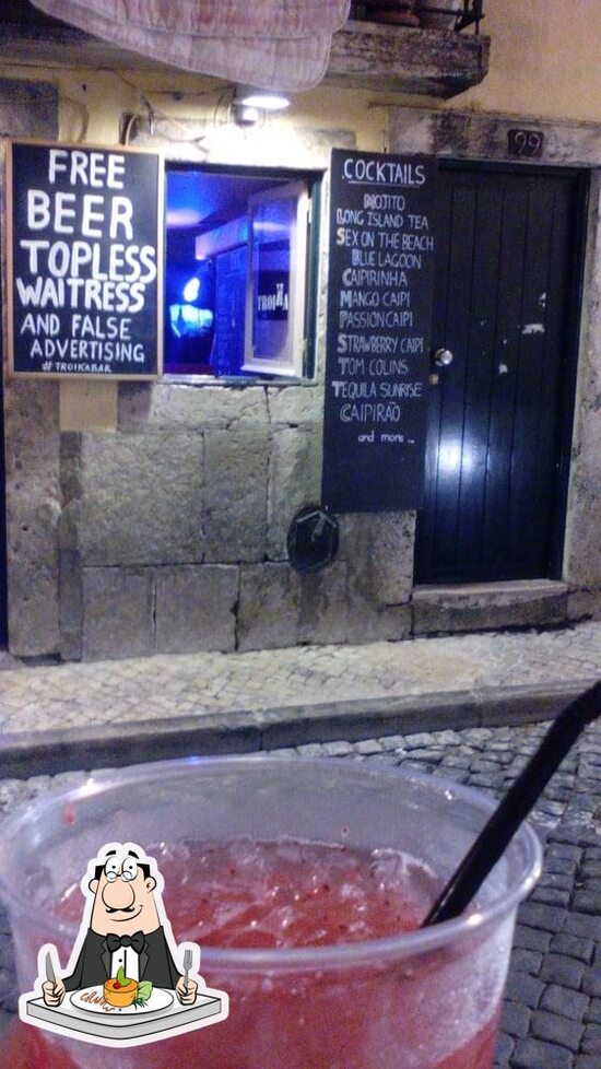 Menu em Troika Bar, Lisboa