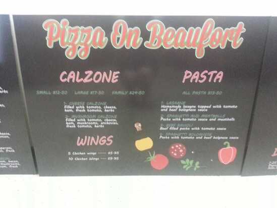 Menu at Wood Fired Pizza Oven pizzeria, Bedford