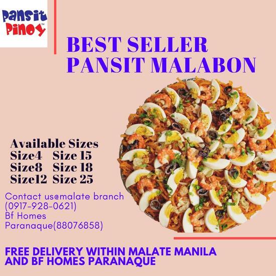 Menu at Pansit Pinoy restaurant, Manila