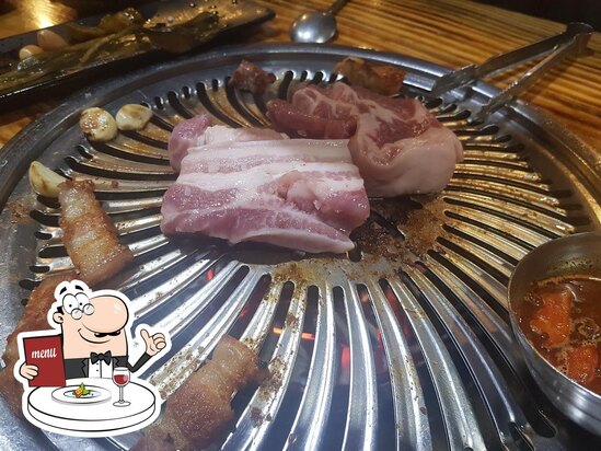 Menu at Golmok Black Pork restaurant, Seoul