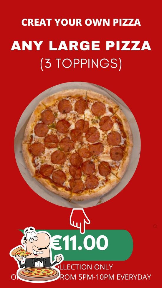 Menu at Pizza Daddy restaurant, Cork