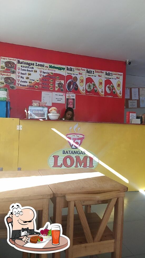 Menu at VJ Batangas Lomi House restaurant, Santa Rosa, lazaga