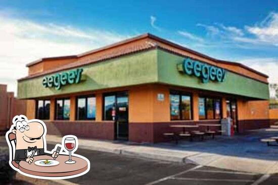 Menu at eegee's fast food, Tucson, 2510 E Speedway Blvd