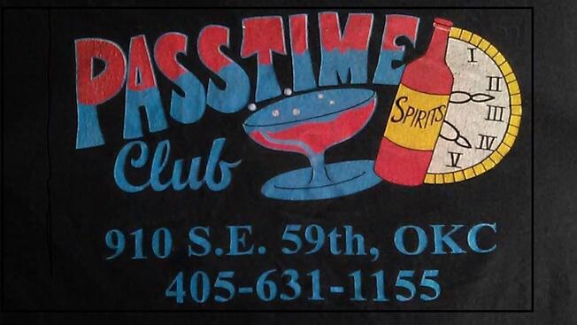 Menu at Passtime Club, Oklahoma City