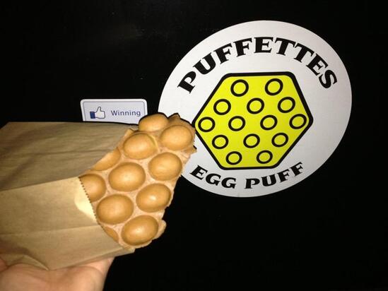 Menu at Puffettes Egg Puff, Honolulu
