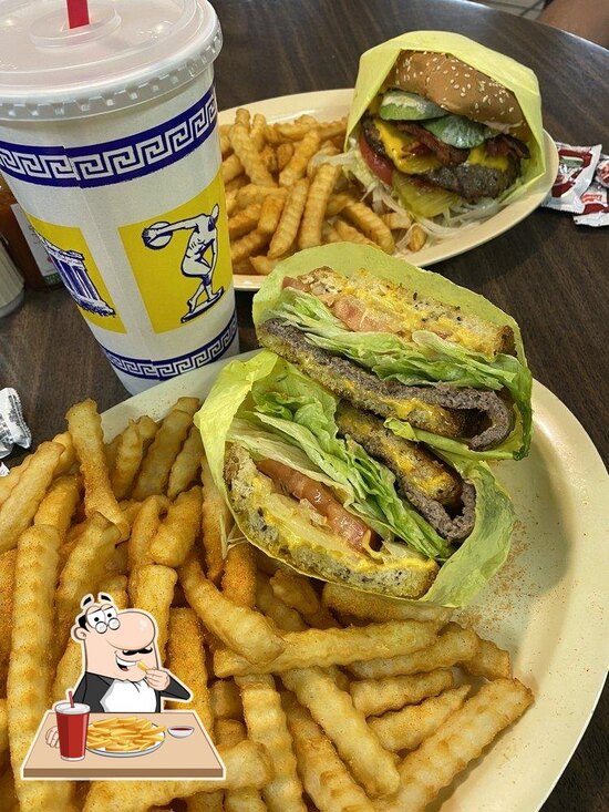 Menu at Zorba's Charbroiled Burgers restaurant, Bakersfield