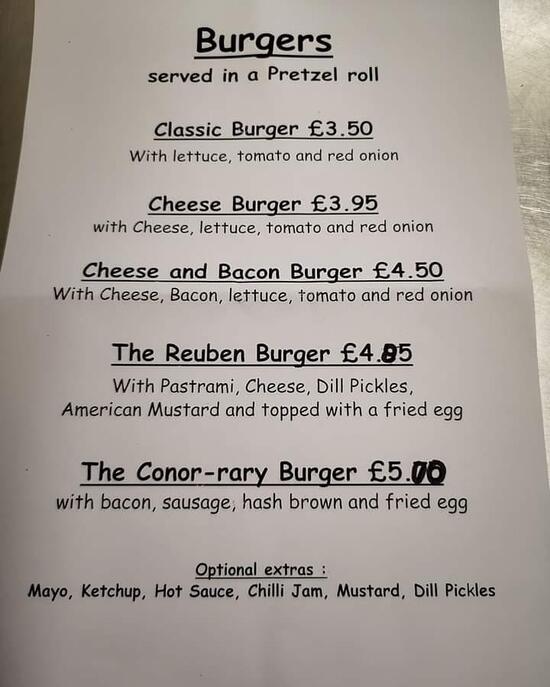 Menu at Saints and Sinners Market Weighton cafe, Market Weighton