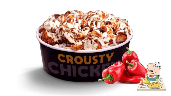 Menu at Crousty chicken restaurant, Marseille