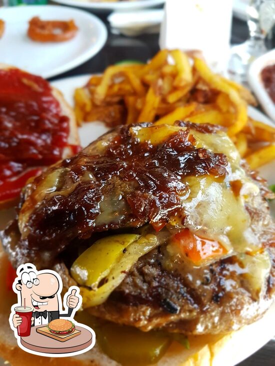 Menu at Humongous burger restaurant, Kefar Sava