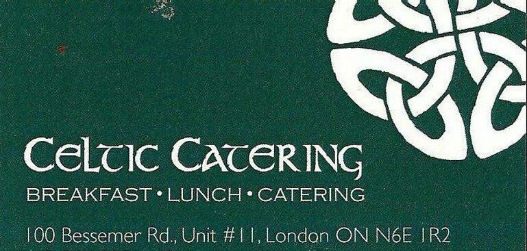 Menu at Celtic Catering Cafe, London