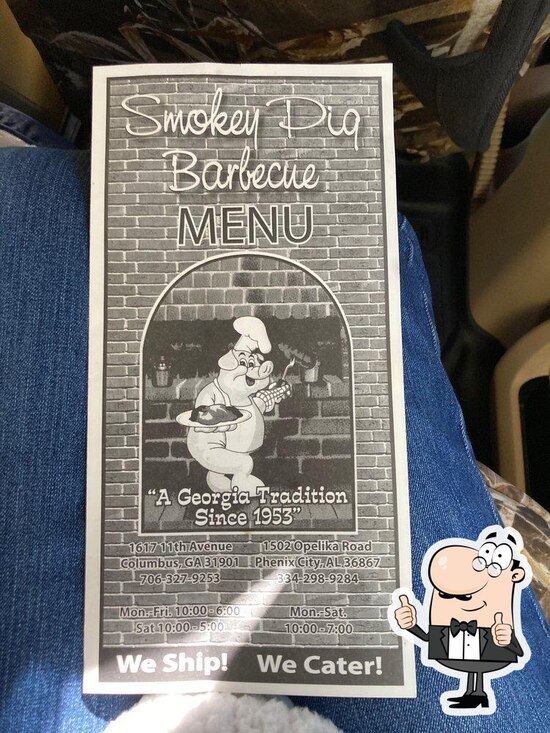 Menu at Smokey Pig BBQ, Columbus