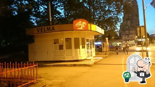 Menu at Velma Bulevar restaurant, Zenica