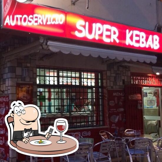 Menu at Super kebab restaurant, Huelva, Av. José Muñoz de Vargas
