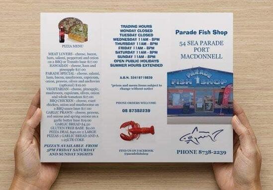 Parade Fish Shop in Port Macdonnell - Restaurant menu and reviews
