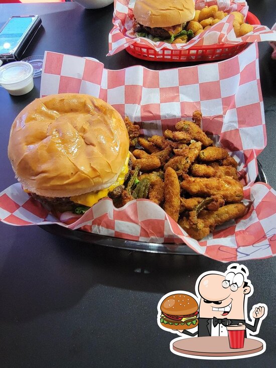Menu at Nick’s Burger restaurant, Durant