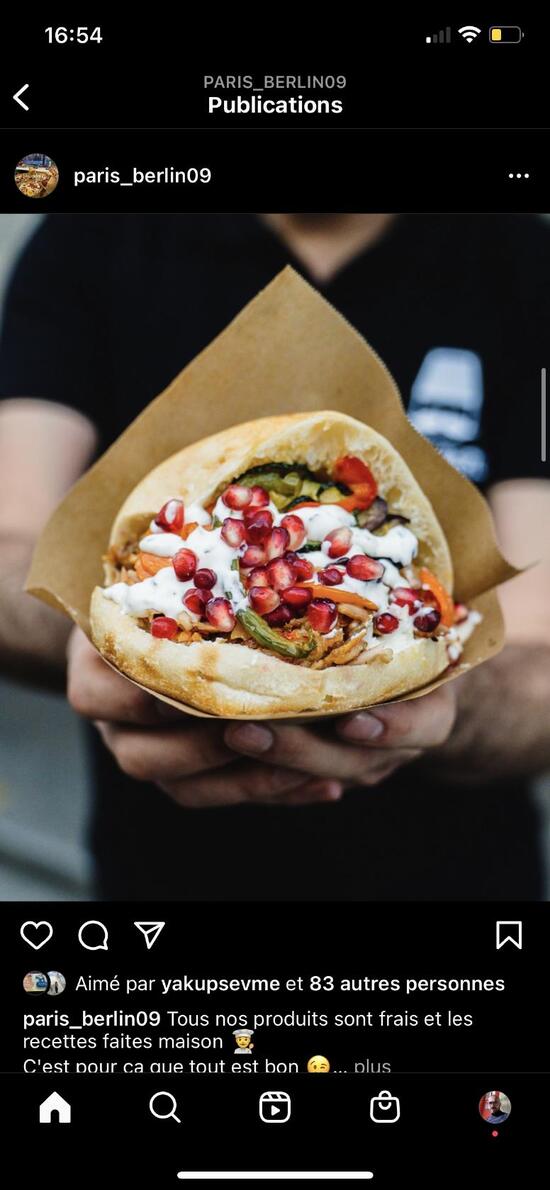 Menu au PARIS-BERLIN le kebab qui vient de l’est restaurant, Paris