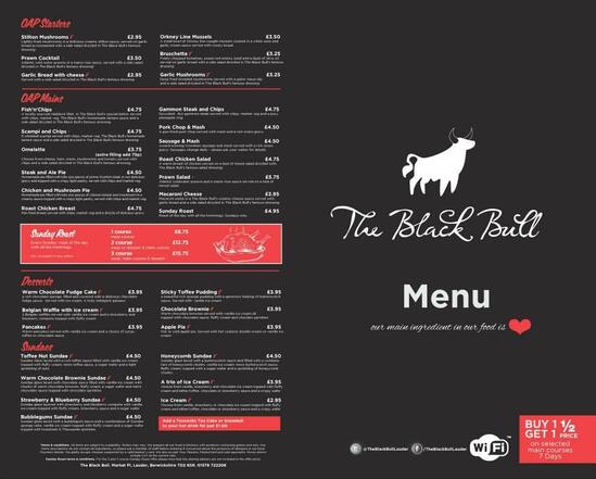 The Black Bull in Lauder - Restaurant menu and reviews