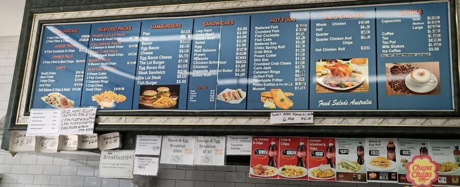 Menu at 'Wenty' Take Away Wentworthville fast food, Wentworthville