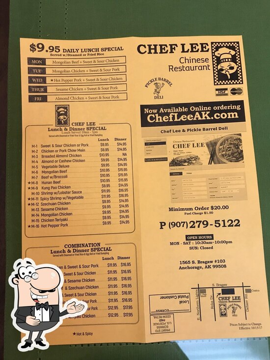 Chef Lee & Pickle Barrel Deli, Anchorage - Menú del restaurante ...