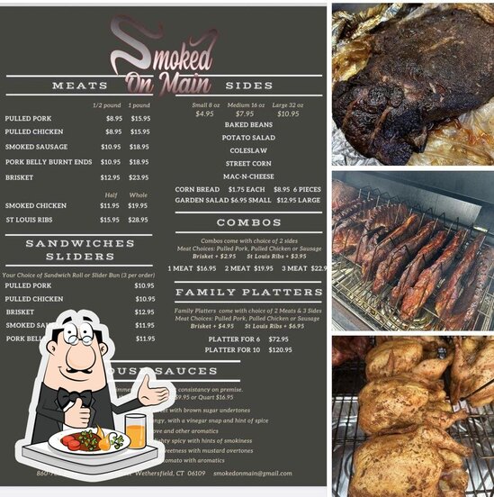 Menu at Smoked On Main BBQ, Wethersfield