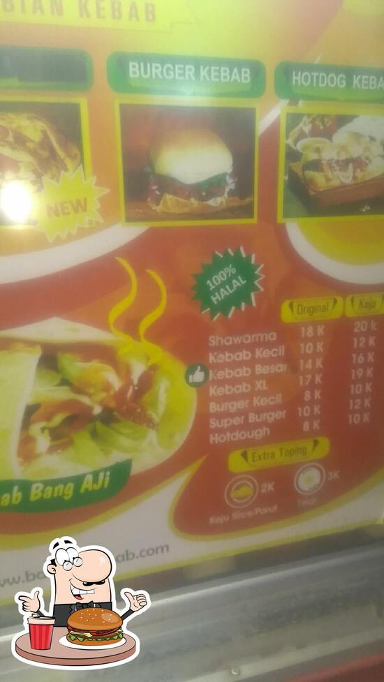 Menu at Bang aji arabian kebab wantilan, Wantilan