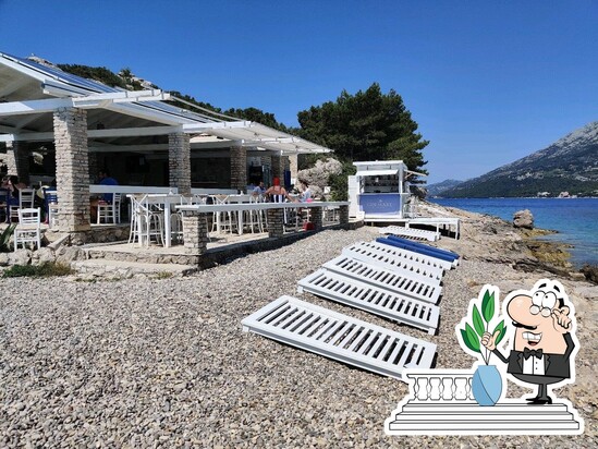 Menu at Moro beach Stupe cafe, Orebić