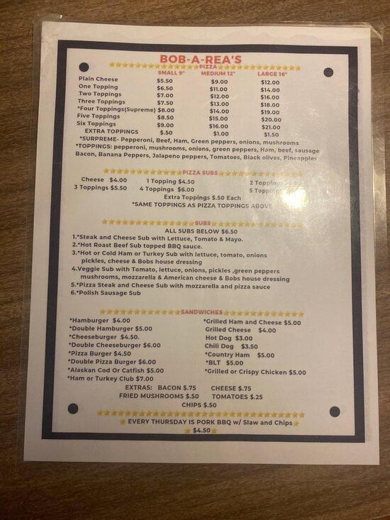 Menu at Greedy's Grill pizzeria, Bridgewater