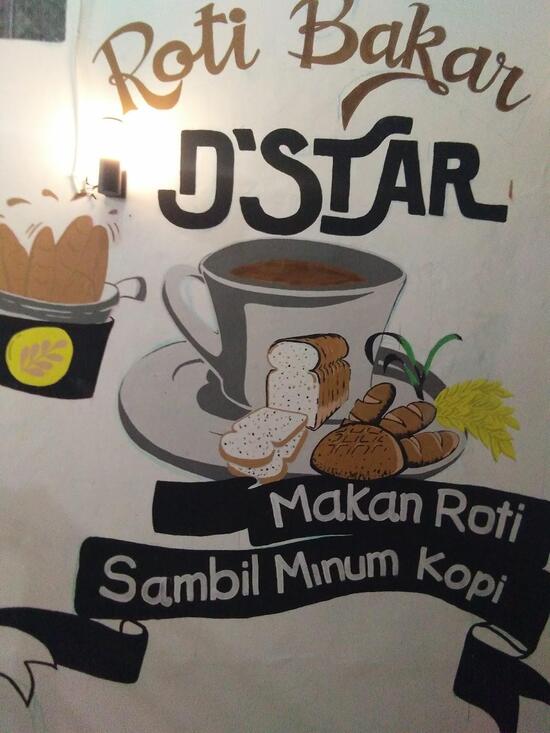 Menu at Roti Bakar D'star cafe, Mekarmaya