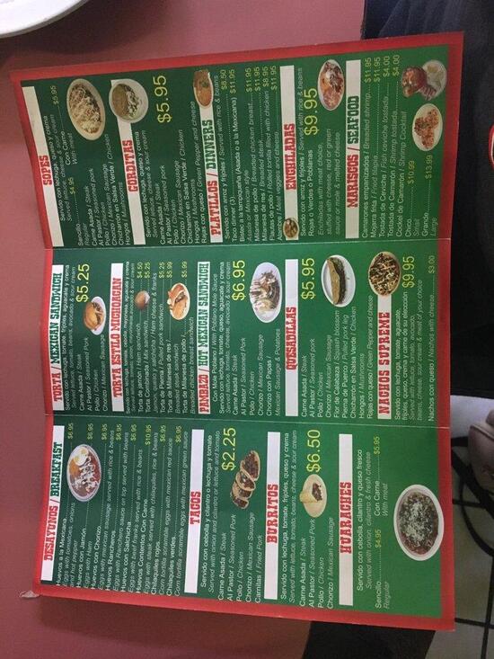 Menu at Tacontento restaurant, Chicago, W Montrose Ave