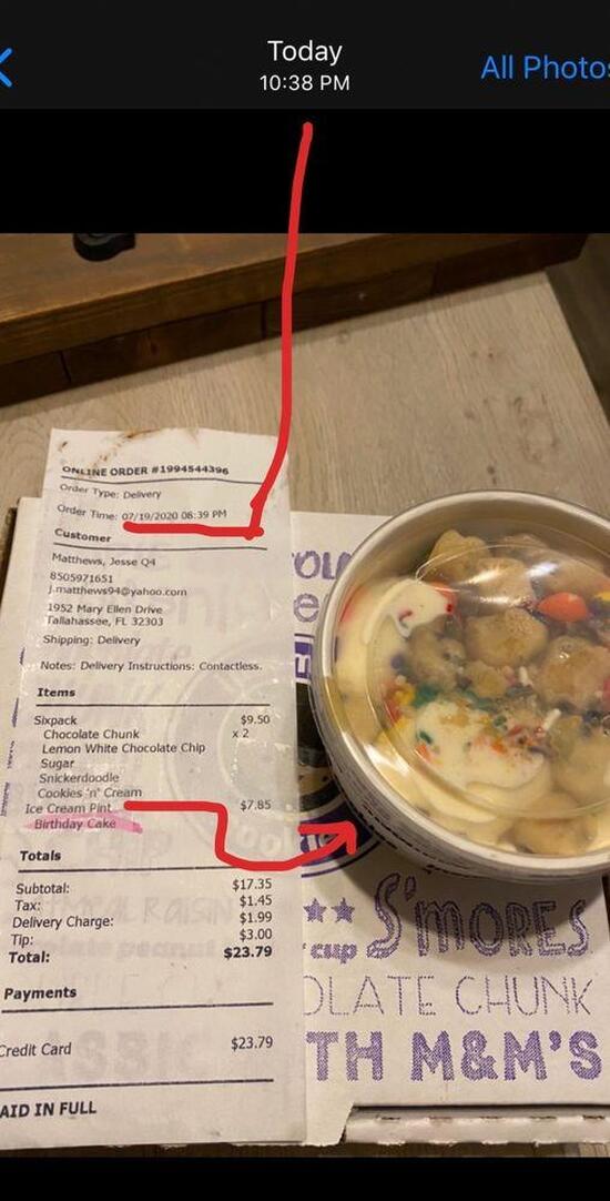 Menu at Insomnia Cookies desserts, Tallahassee