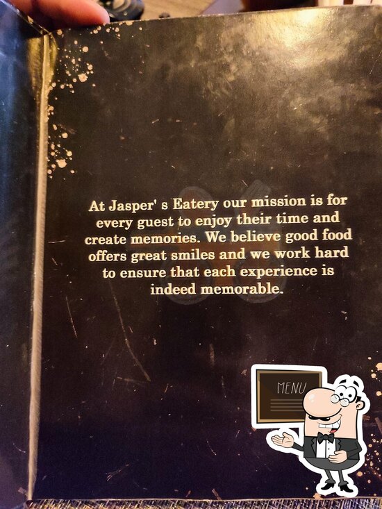 Menu at Jasper's Eatery, Shillong
